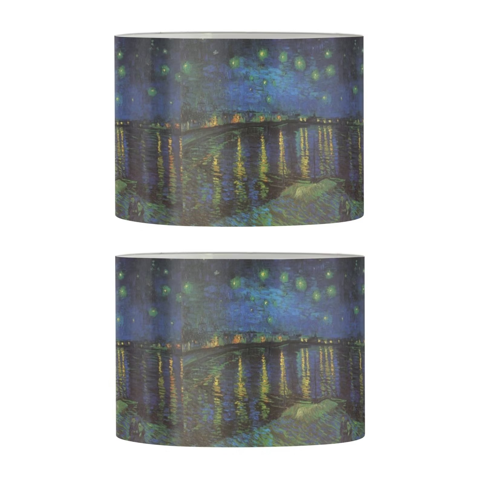 NETILGEN Vincent Van Gogh Cylinder Lamp Shade Starry Night over The ...