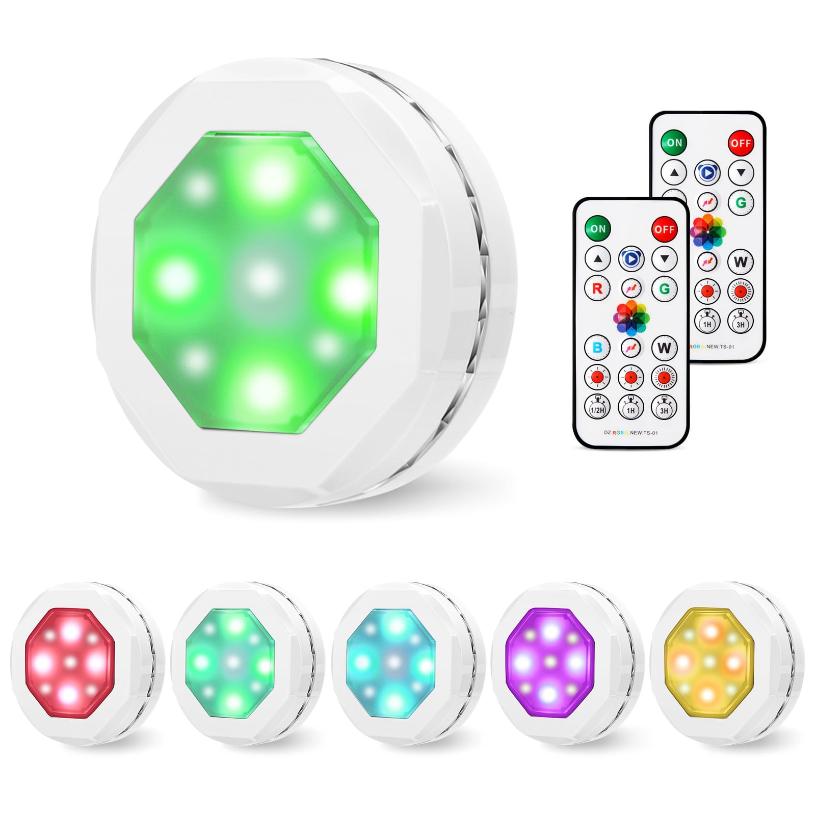 Litake Puck Lights with Remote Control, Closet Light, Under Cabinet ...