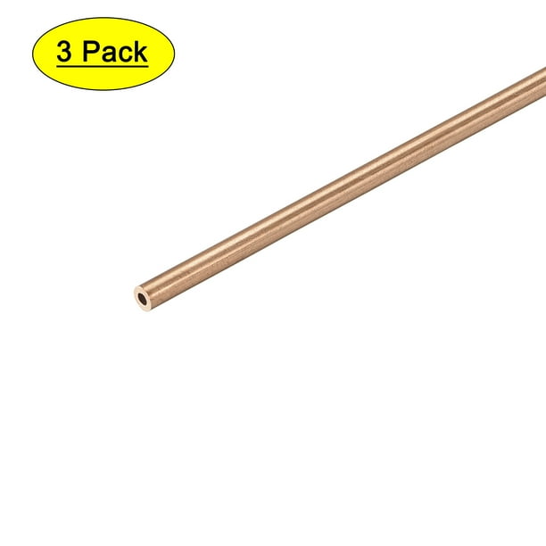 Tubo redondo de cobre Uxcell, tubo recto sin costura, 2 mm x 0.5 mm ...