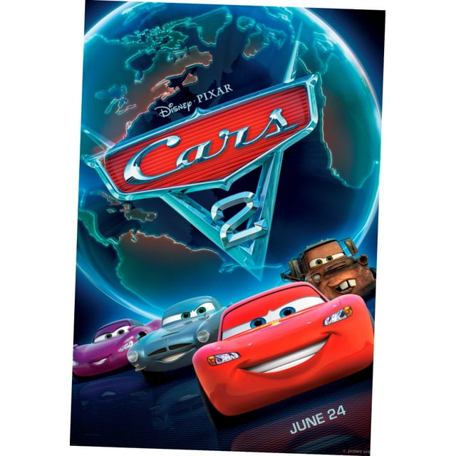 Cars 2 Poster Metal Plaque 8inx12in Art Print on Metal 8x12 Multi-Color ...