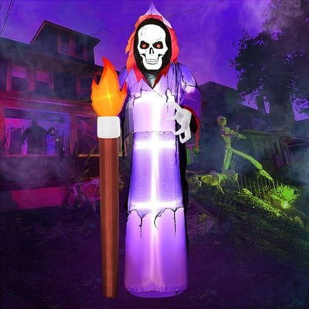 Rocinha Halloween Inflatables Grim Reaper 8 Ft Halloween Blow Up ...