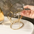 Golden Leaf-Shaped Soap Dish, Elevated Metal Stand with Drainage Holes ...