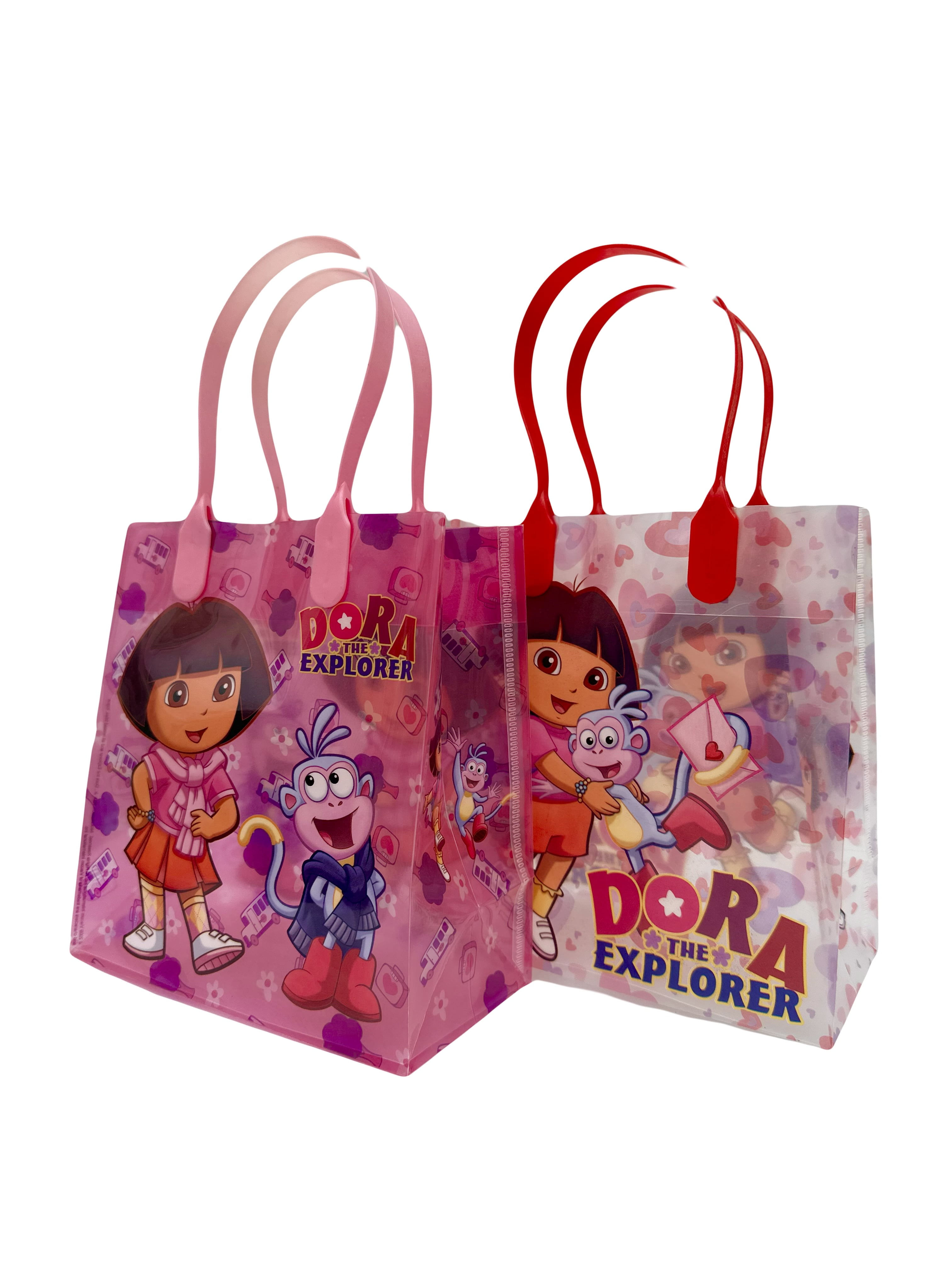 2pcs Nick Jr. Dora the Explorer Gift Bags - Semi-Clear PVC Dora Gift ...