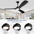 "DingLiLighting 52"" Indoor/Outdoor Ceiling Fan, LED Light with ...