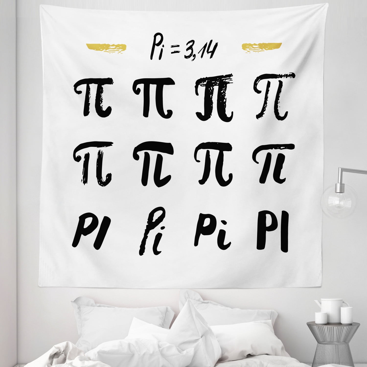 Pi Tapestry, Brush Written Grunge Image of Mathematics Concept Math ...
