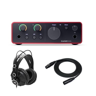 Focusrite Scarlett 2i2 4th Gen USB Audio Interface with Headphones and ...