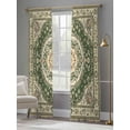 Green Boho Sheer Curtains 84 Inch Length 2 Panels Set, Chic Traditional ...