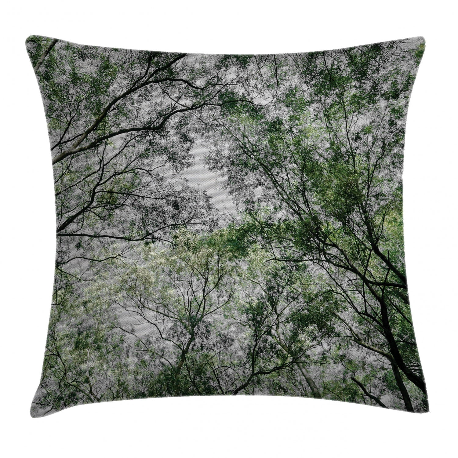 Forest Home Decor Throw Pillow Cushion Cover, Tree Branch in Spring ...