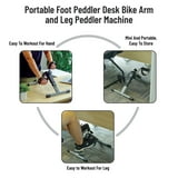 TRAKK Home Fitness Mini Exercise Portable Under Desk Bike Peddler ...