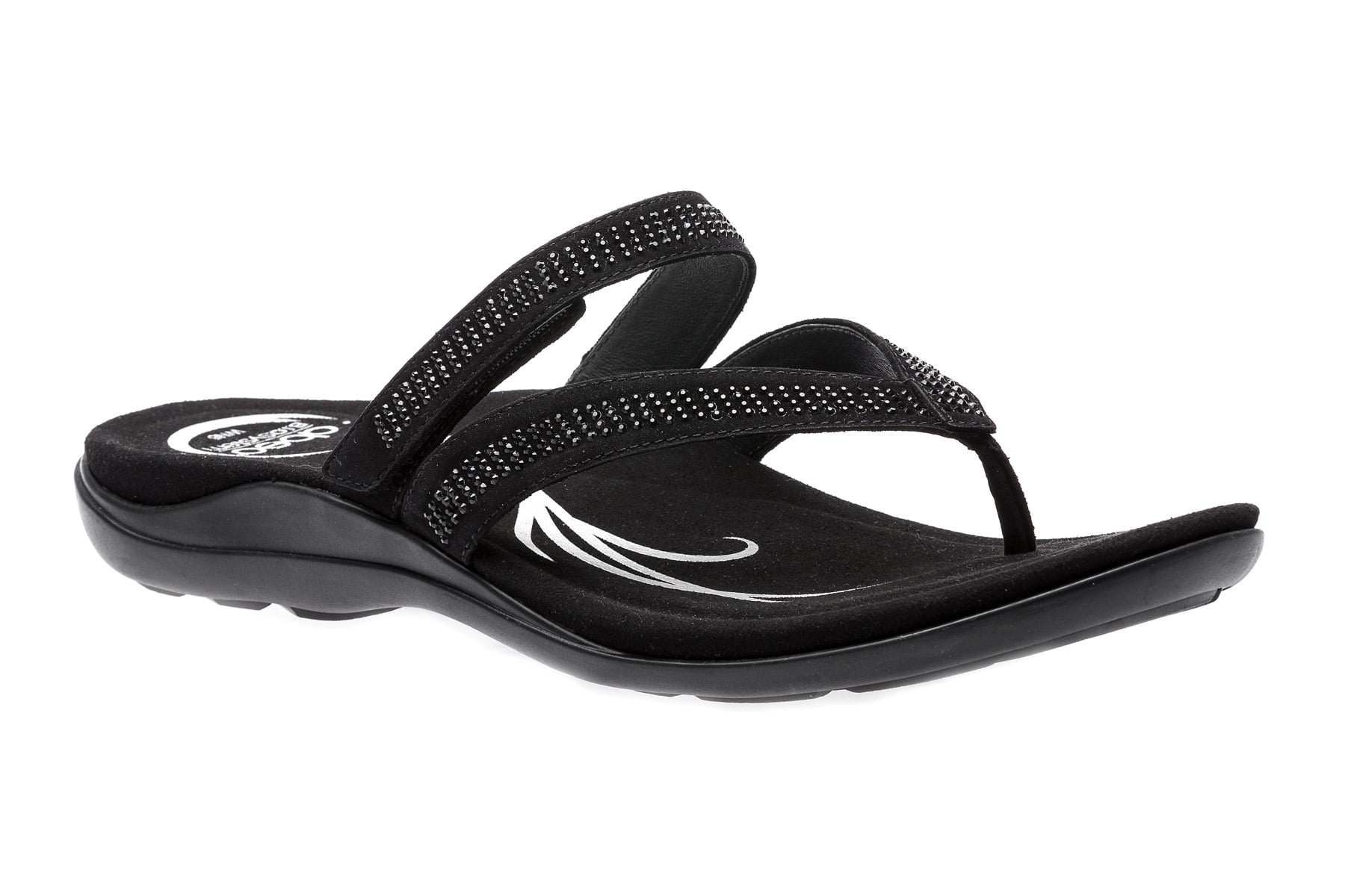 ABEO Women's Benefit Metatarsal - Flip Flop Sandals in Black - Walmart.com
