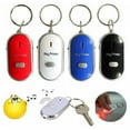 2PCS Keychain LED Torch Remote Sound Control Lost Key Finder Whistle ...