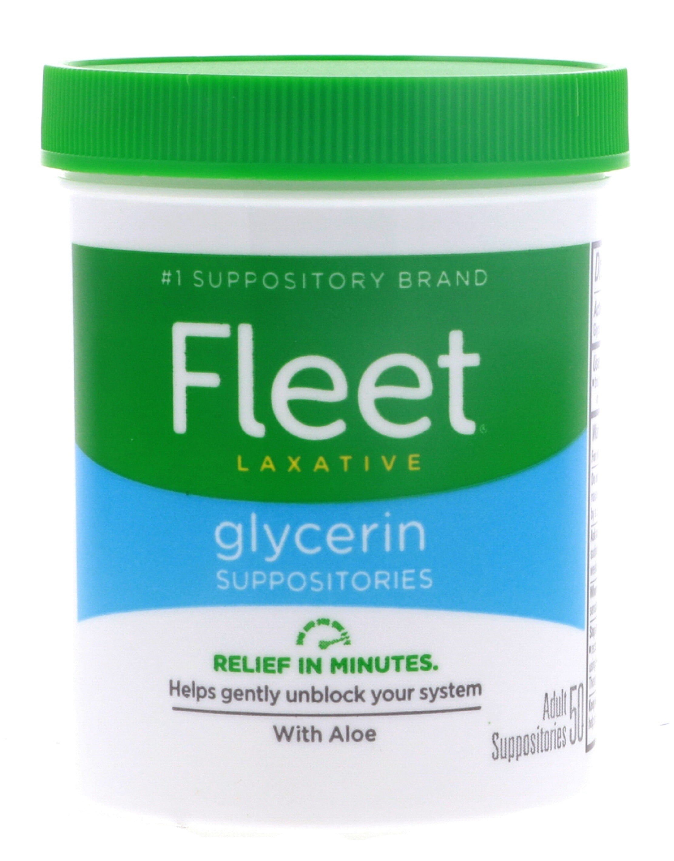 Fleet Laxative Glycerin Suppositories for Adult Constipation, 50 Count ...