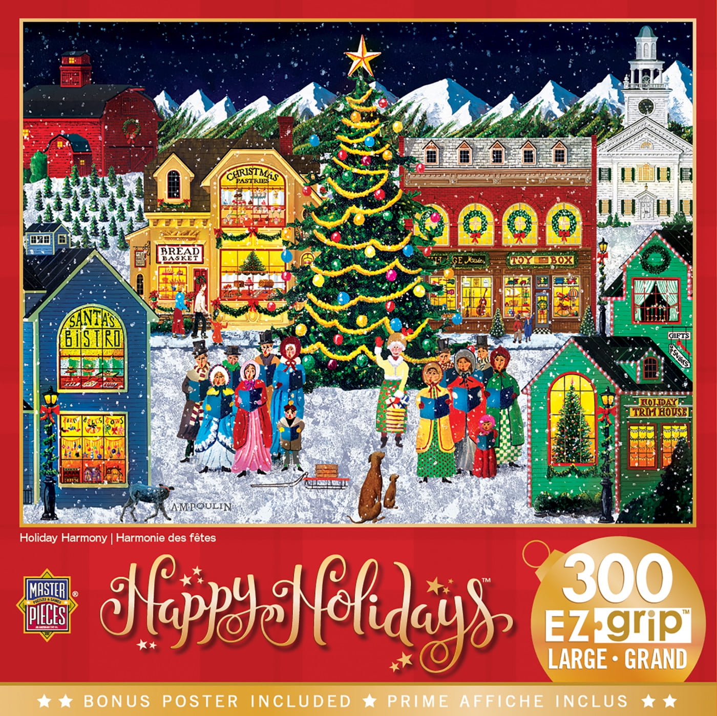 MasterPieces 300 Piece EZ Grip Christmas Jigsaw Puzzle - Holiday ...
