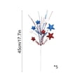 4th of July Decorations, Patriotic Foam Star Branch Spray, Red White ...