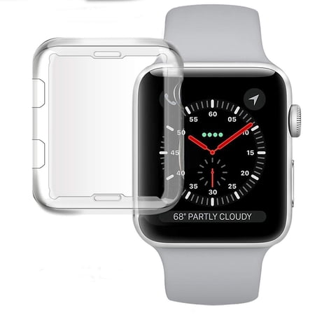 Clear Case for Apple Watch 42mm, Screen Protector All-Around Protective ...