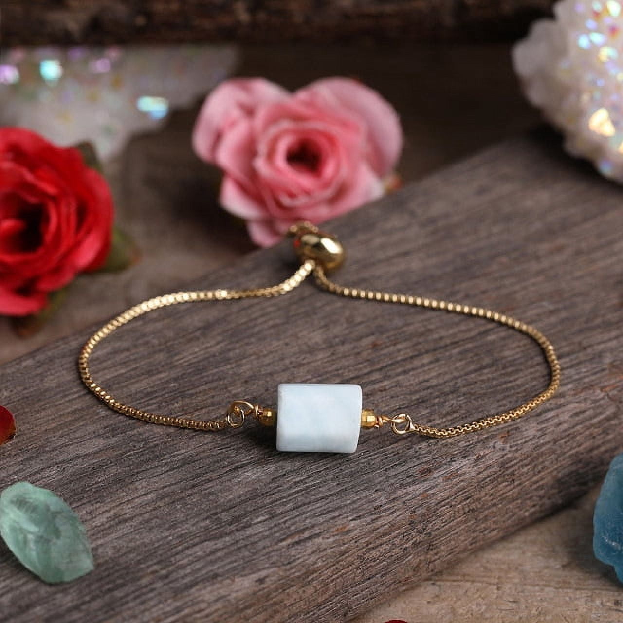 Nvzi Pulsera de piedra curativa delicada Una variedad de accesorios de ...