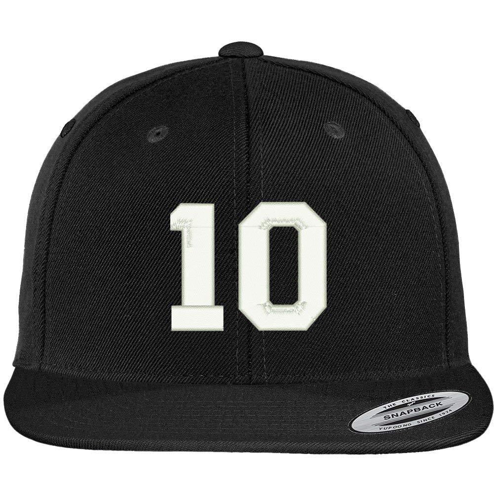 Trendy Apparel Shop Number 10 Collegiate Varsity Font Embroidered Flat ...