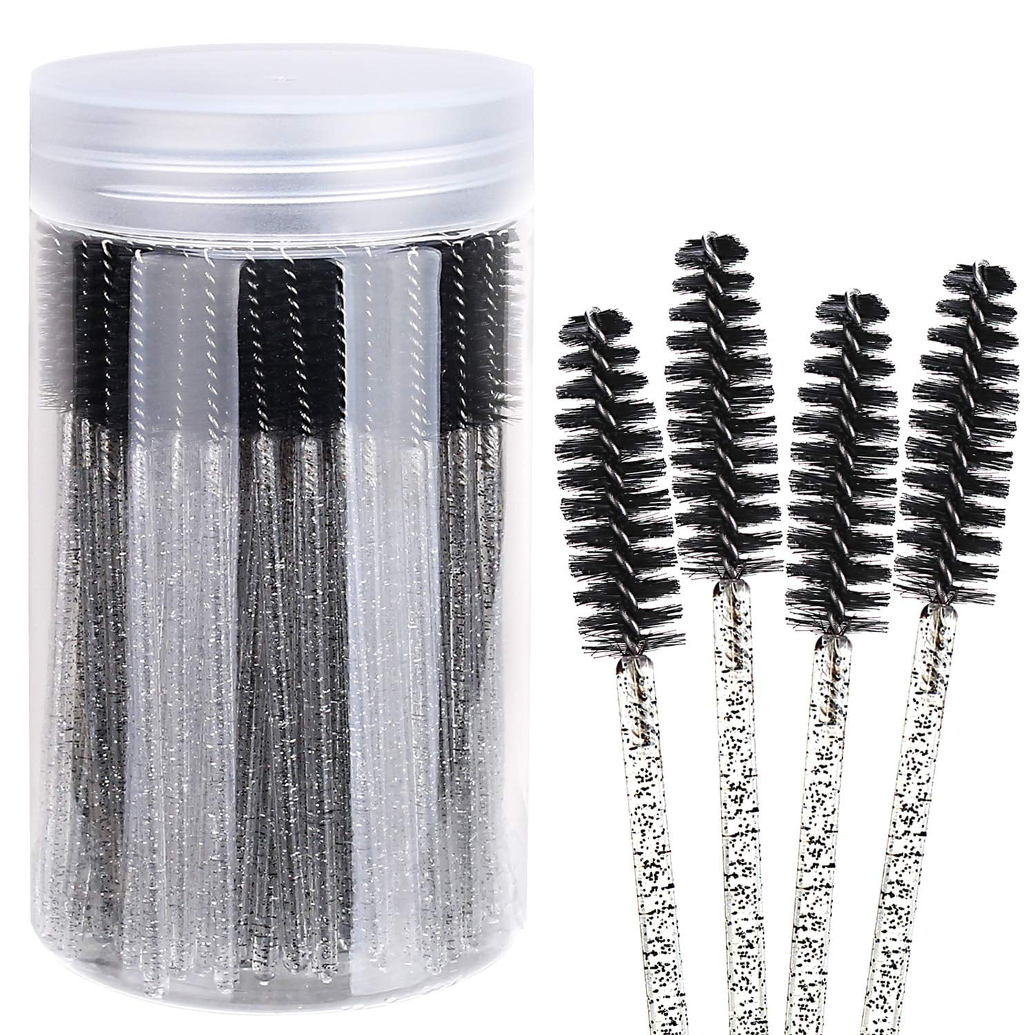 100pcs Disposable Mascara Brushes with Container, Mascara Wands Makeup ...