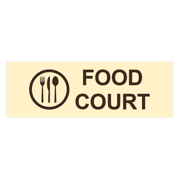 Basic Food Court Sign (Ivory/Dark Brown) - Large - Walmart.com
