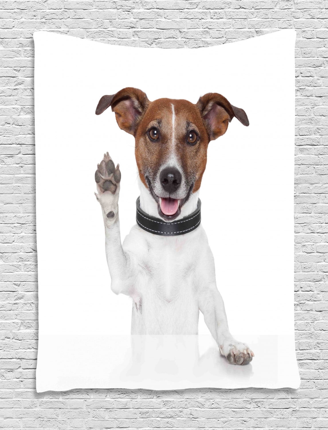 Jack Russell Tapestry, Waving High Fiving Baby Dog Animal Lover Themed ...