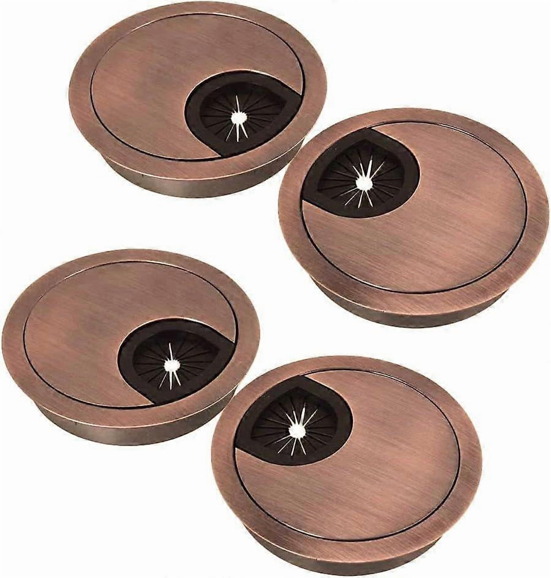 New style 4 Pieces Desk Grommet Kit, 50mm Metal Cable Grommet Cap Table ...