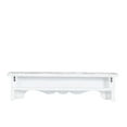 DecMode 36" x 6" Distressed 1-Tier White Scroll Wall Shelf - Walmart.com
