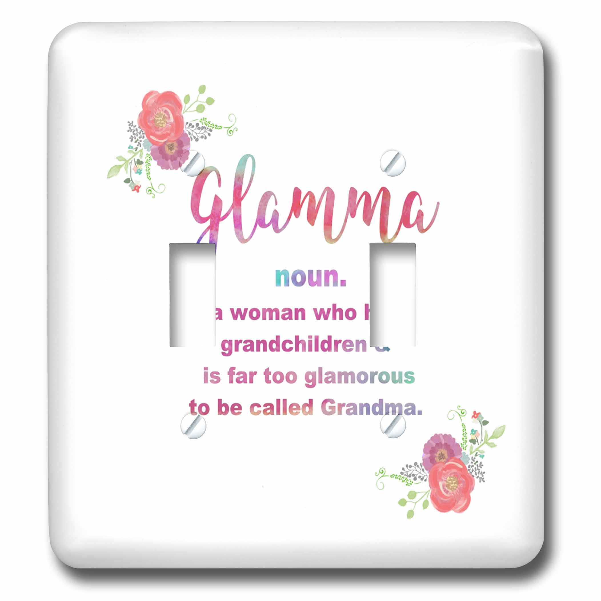 Glamma - Glam-Ma - Glamorous Grandma - floral pink funny definition ...