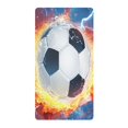 BZSMCE Soft Fitted Cotton Sheets In Soccer with Fire Lightning Pattern ...