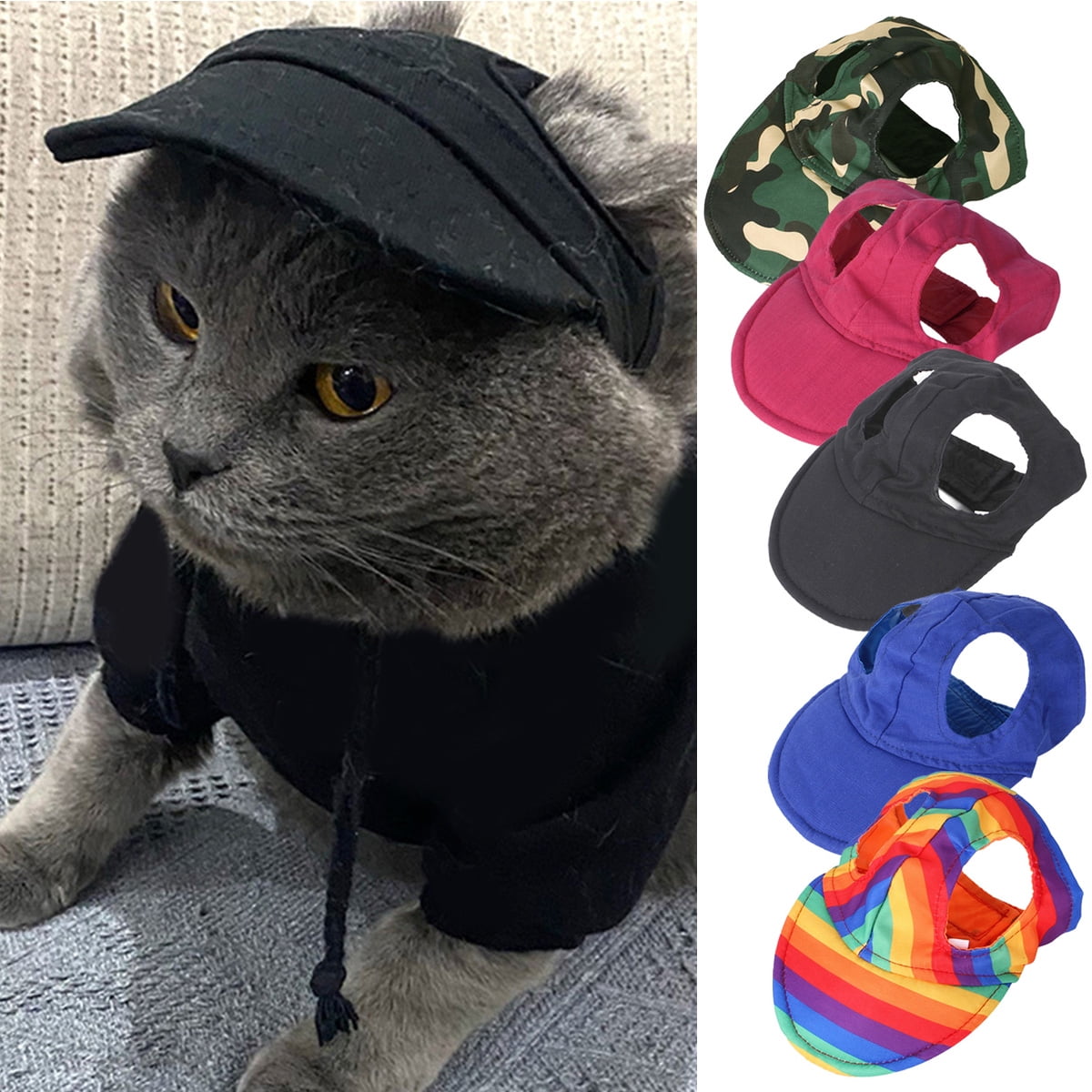 Travelwant Dog Hat Set, Pet's Mom/Dad Baseball Cap, Dog Visor Cap Sun ...