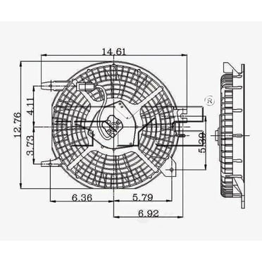 National Radiator 22" Wide 19-3/8" Tall Hurricane Fan Shroud P/N Z40022 ...