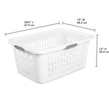 Sterilite Large 2 Bushel Plastic Laundry Basket with 4 Comfort Grip ...