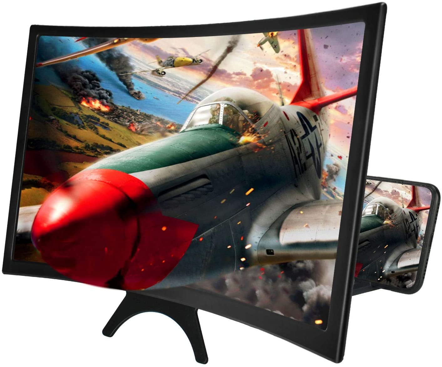 12'' 3D Curved Screen Magnifier for Mobile Phone, HD Magnifier ...