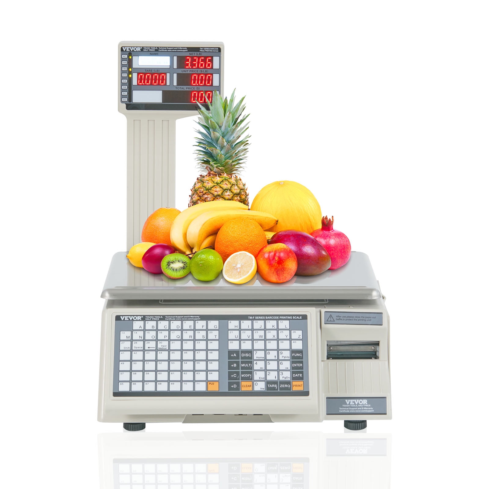 Vevor Electronic Price Computing Scale  66 Lb Digital Deli Weight Scales  Lcd & Led Digital Commercial Food Fruit Meat Produce Counting Weight