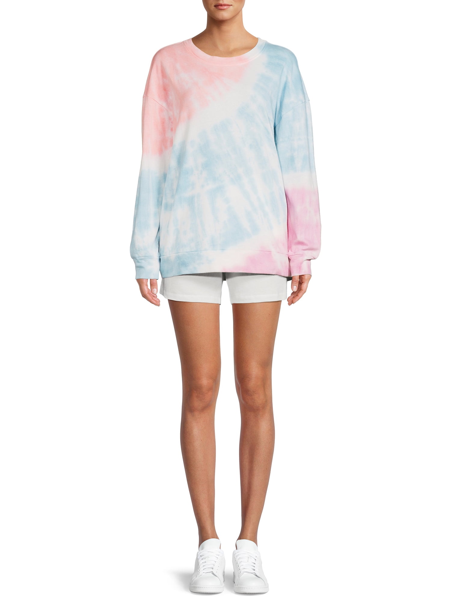Silverwear Women's Tie Dye Sweatshirt and Shorts, 2-Piece Active Set ...