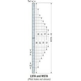 Simpson Strong-Tie 1-1/4 in. W. x 9 in. L Steel 20 Gauge Strap Tie ...