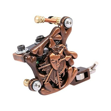 Professional Senior Cast Iron Skull 10 Wrap Coils Silent Motor Rotary ...