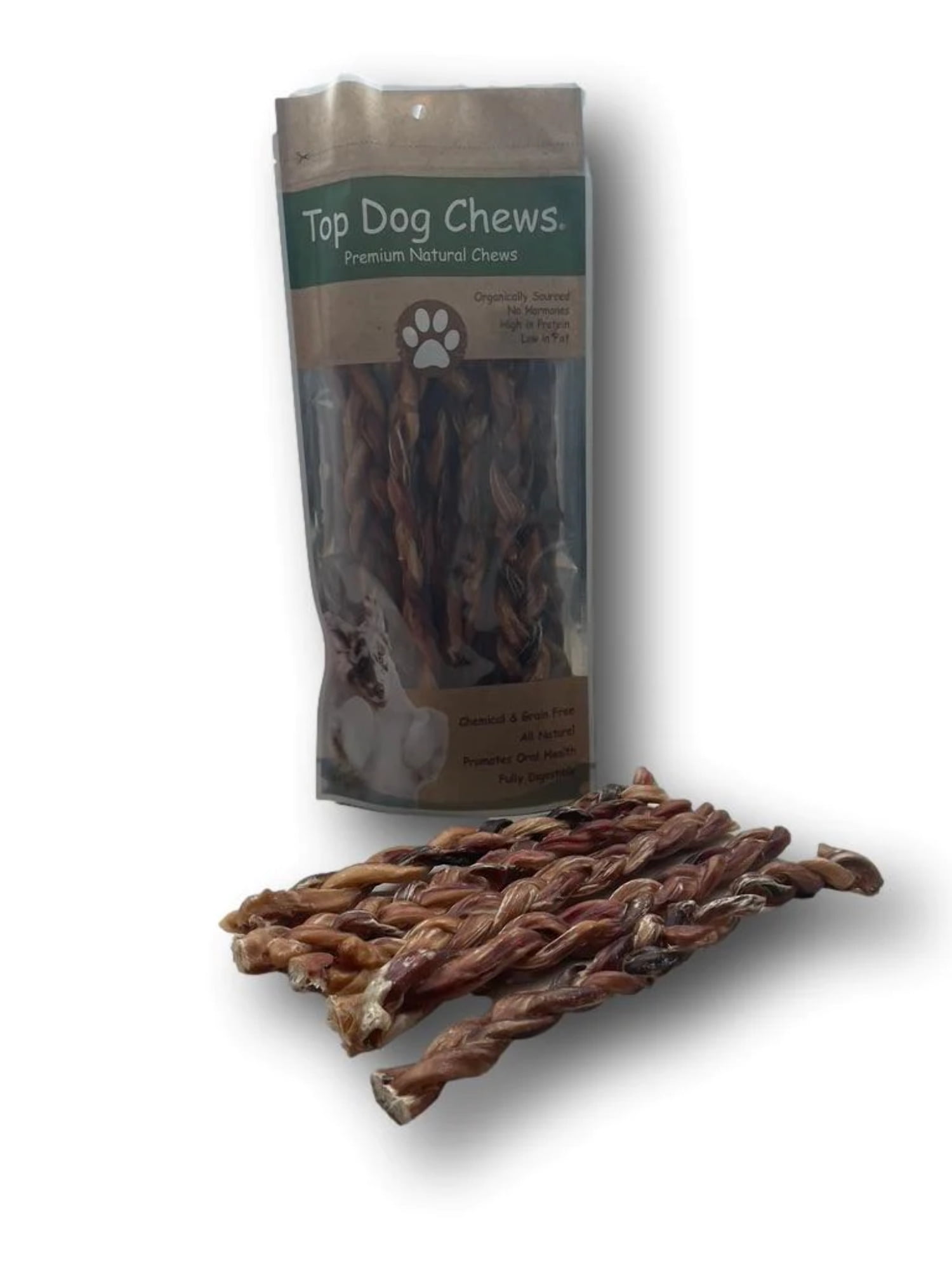 Bully Stick 12 Braided Dog Treat - 5 Pack - Walmart.com