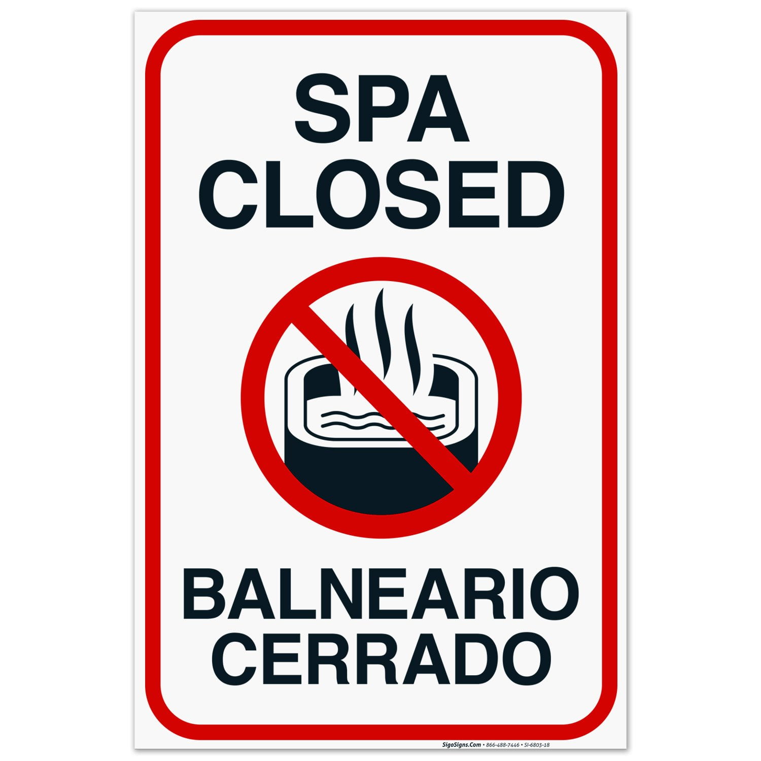 Spa Closed Sign, Pool Sign, - Walmart.com