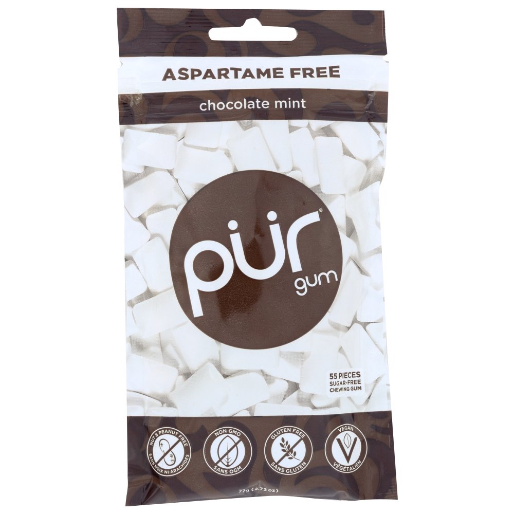 Pur Gum Sugar Free Gum Chocolate Mint, 77 Gm - Walmart.com - Walmart.com