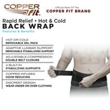 Copper Fit® Adjustable Back Support Brace, Includes Hot/Cold Gel Pack ...