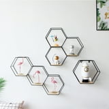 Yirtree Geometric Hexagon Shaped Floating Shelves, Honeycomb Shelves ...