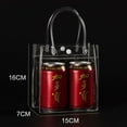 5PCS Reusable Clear PVC Plastic Tote Bag with Clear Handle Beautiful ...