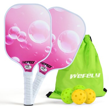 Unique Bargains Pickleball Paddles Set of 4 Basswood Pickleball Rackets ...