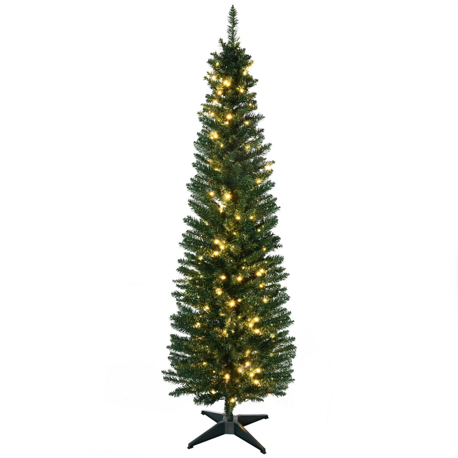 Click here for Grm 6ft Prelit Pencil Artificial Christmas Tree Sl... prices