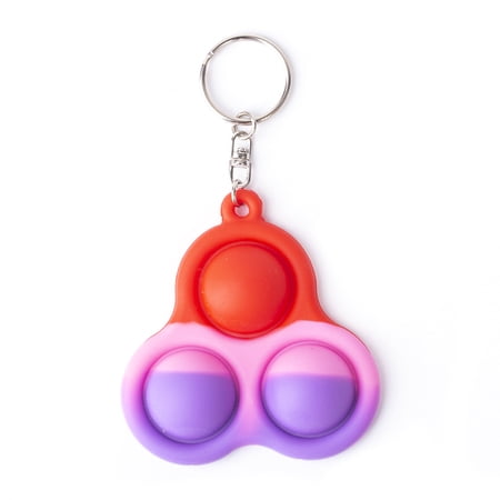 Onever Stress Relief Keychain Silicone Anxiety Relief Stress Push Pops ...