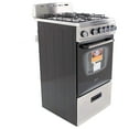 Avanti 20" Single Free Standing Compact Gas Range Stove Oven, Stainless ...
