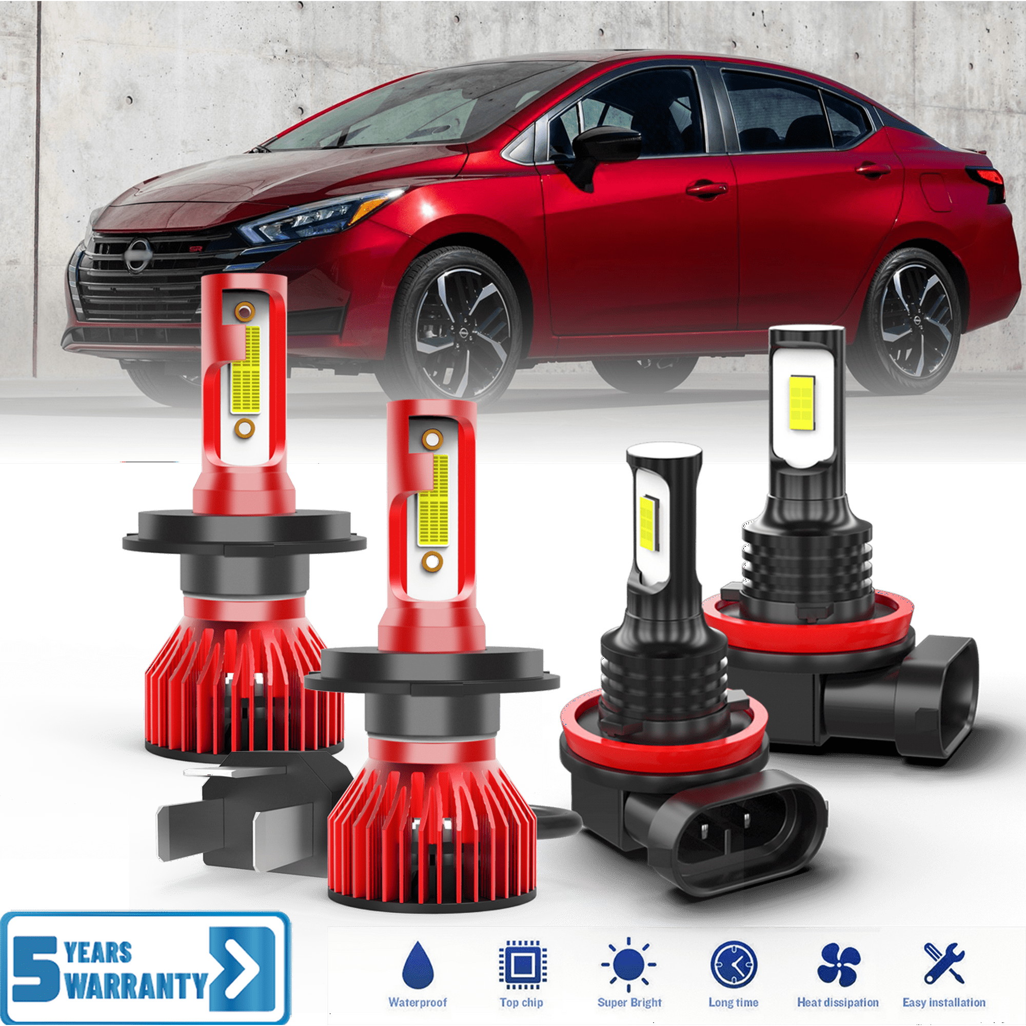 Click here for Aqj Fit For Nissan Versa 2007-2014 - H4/9003+H11 L... prices