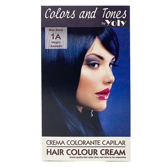 Yoly Shine Permanent Hair Color Cream 1A Blue Black - Walmart.com