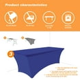 Eurmax 6Ft Rectangular Fitted Spandex Tablecloths Table Covers (Navy ...