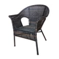 Dubbin Outdoor Wicker Stacking Dining Chair Rattan Indoor-Outdoor ...